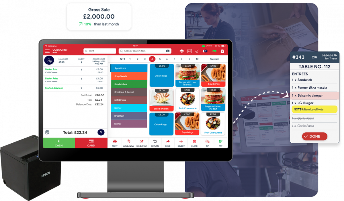 Full Service Restaurant POS | Quantic POS UK